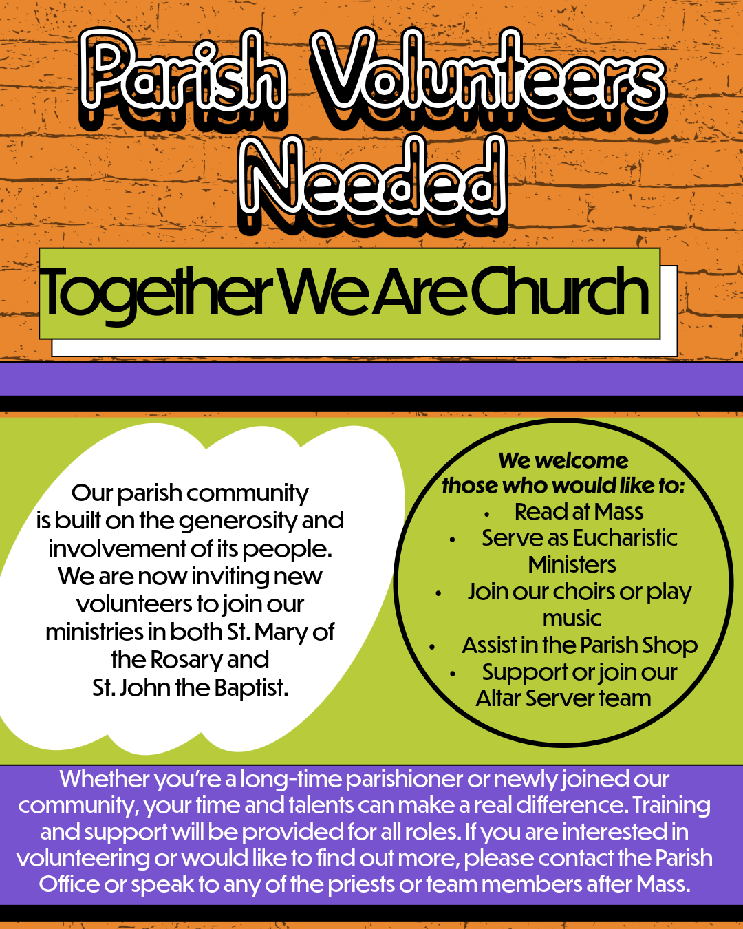 Your Parish Needs You! – Nenagh Parish